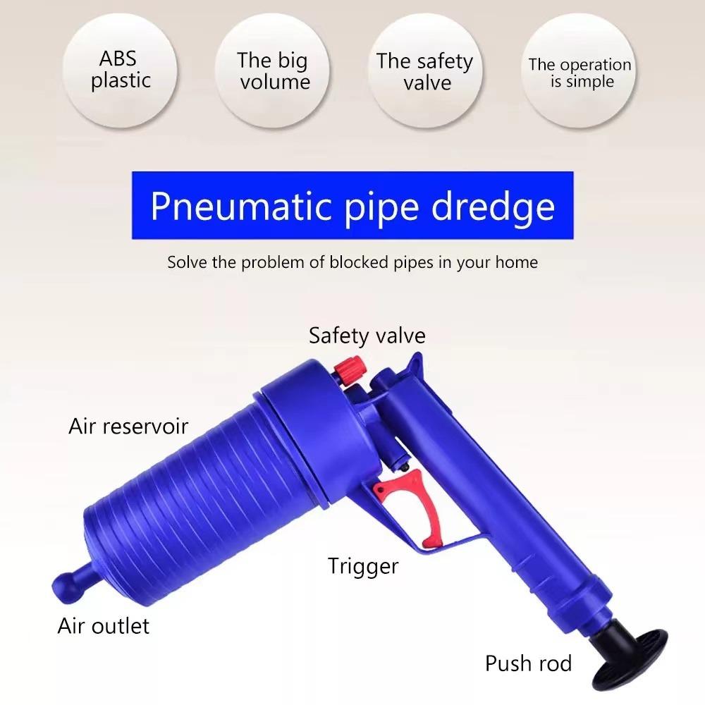 Air Drain Pipe Blaster Declogger High Pressure sink Plunger Unclog Pump ...