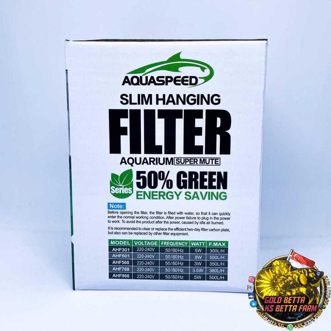 AquaSpeed Slim Hanging Filter Aquarium Super Silent, Pet Supplies ...