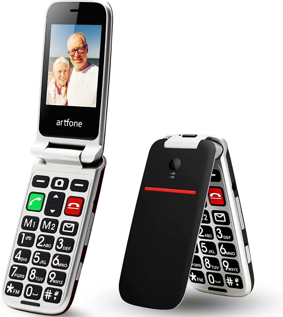 artfone CF241 Senior Flip Mobile Phone Unlocked, Big Button Mobile Phone for Elderly with Dual ...