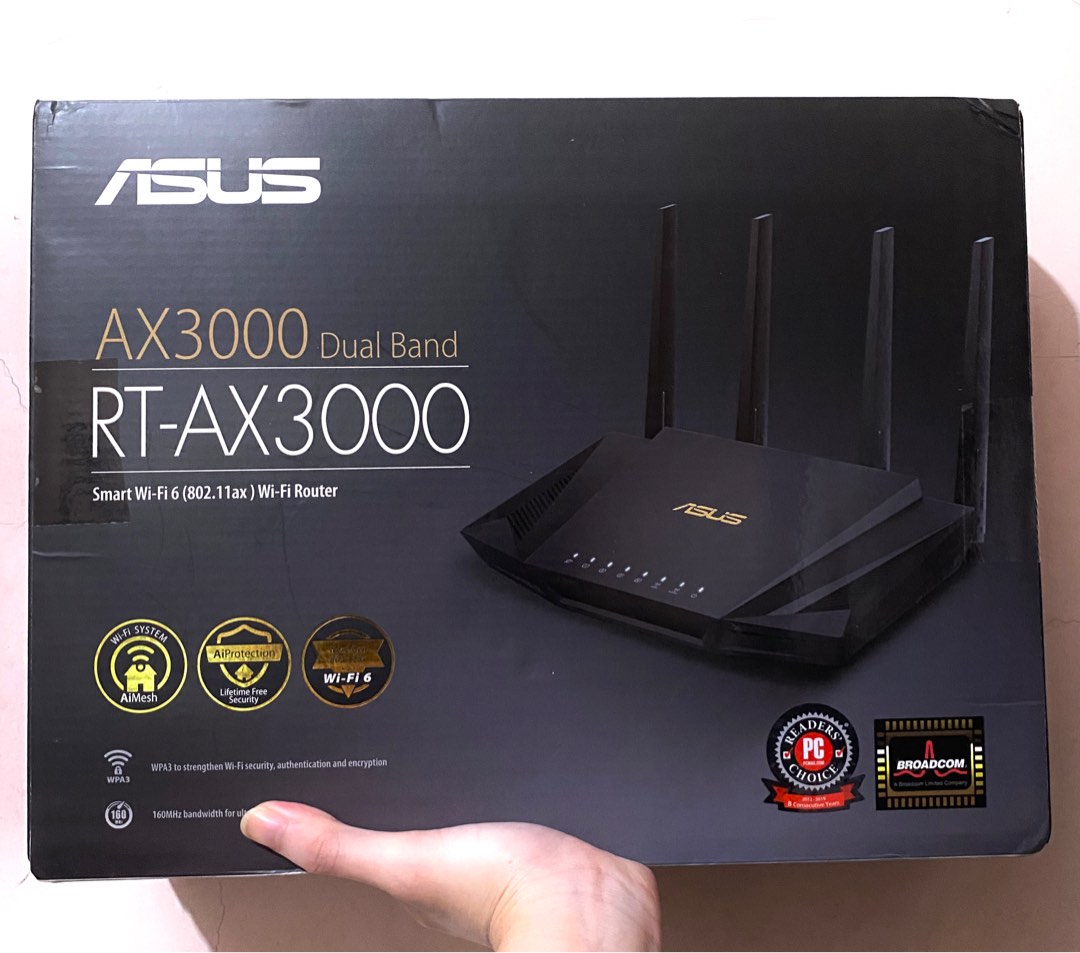 ASUS 華碩 RT-AX3000 路由器, 電腦＆科技, 電腦周邊及配件, Wifi及上網相關產品 - Carousell