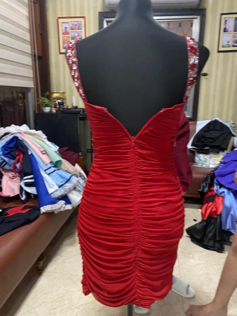 Bella Bianca Red evening gown, Women's Fashion, Dresses & Sets, Dresses ...