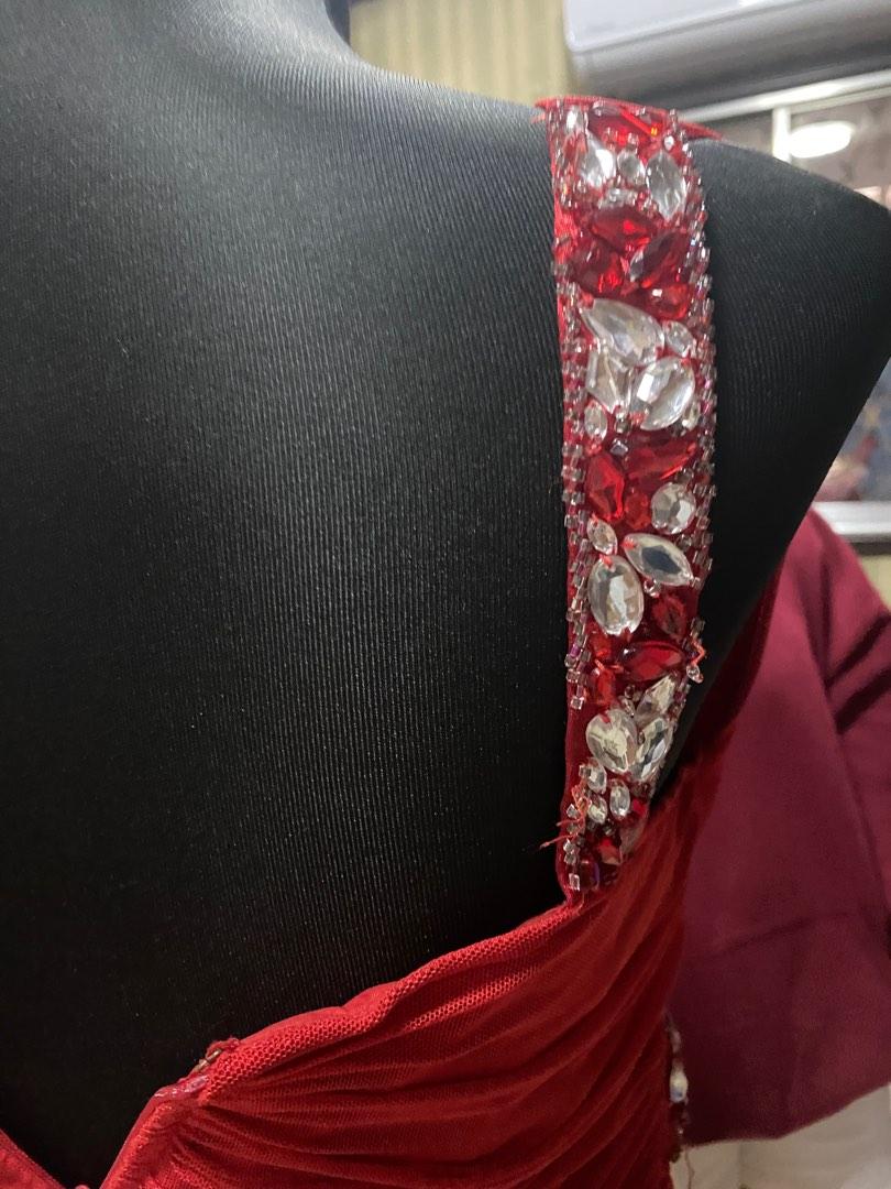 Bella Bianca Red evening gown, Women's Fashion, Dresses & Sets, Dresses ...