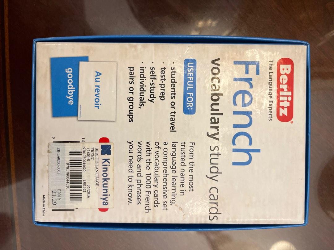 Berlitz French Vocabulary Cards, Hobbies & Toys, Books & Magazines ...