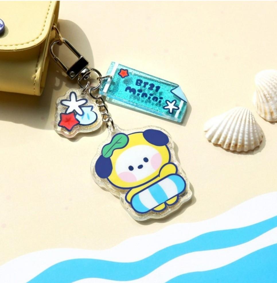 BT21 Minini Cooky Summer Sky Acrylic Keyring, Hobbies & Toys, Memorabilia & Collectibles, K-Wave ...