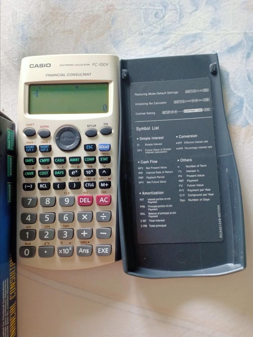 Casio FC 100V - Financial Kalkulator Keuangan Kalkulator, Buku & Alat ...