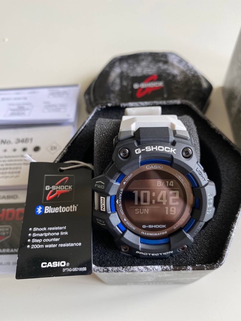 Casio G-Shock GBD-100 White (Never Use), Men's Fashion, Watches ...