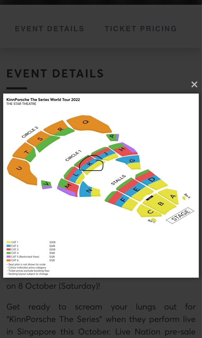 (Cat 2) KinnPorsche World Tour Singapore Ticket, Tickets & Vouchers ...