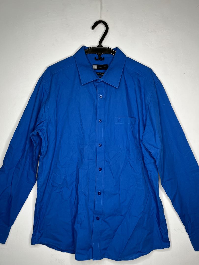 Chancellor 9000 contemporary Mens Blue Formal Long Sleeves, Men's ...