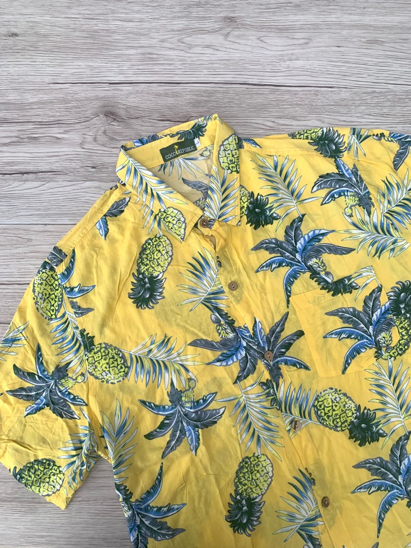 COCO REPUBLICl Yellow Summer Polo, Men's Fashion, Tops & Sets, Tshirts ...