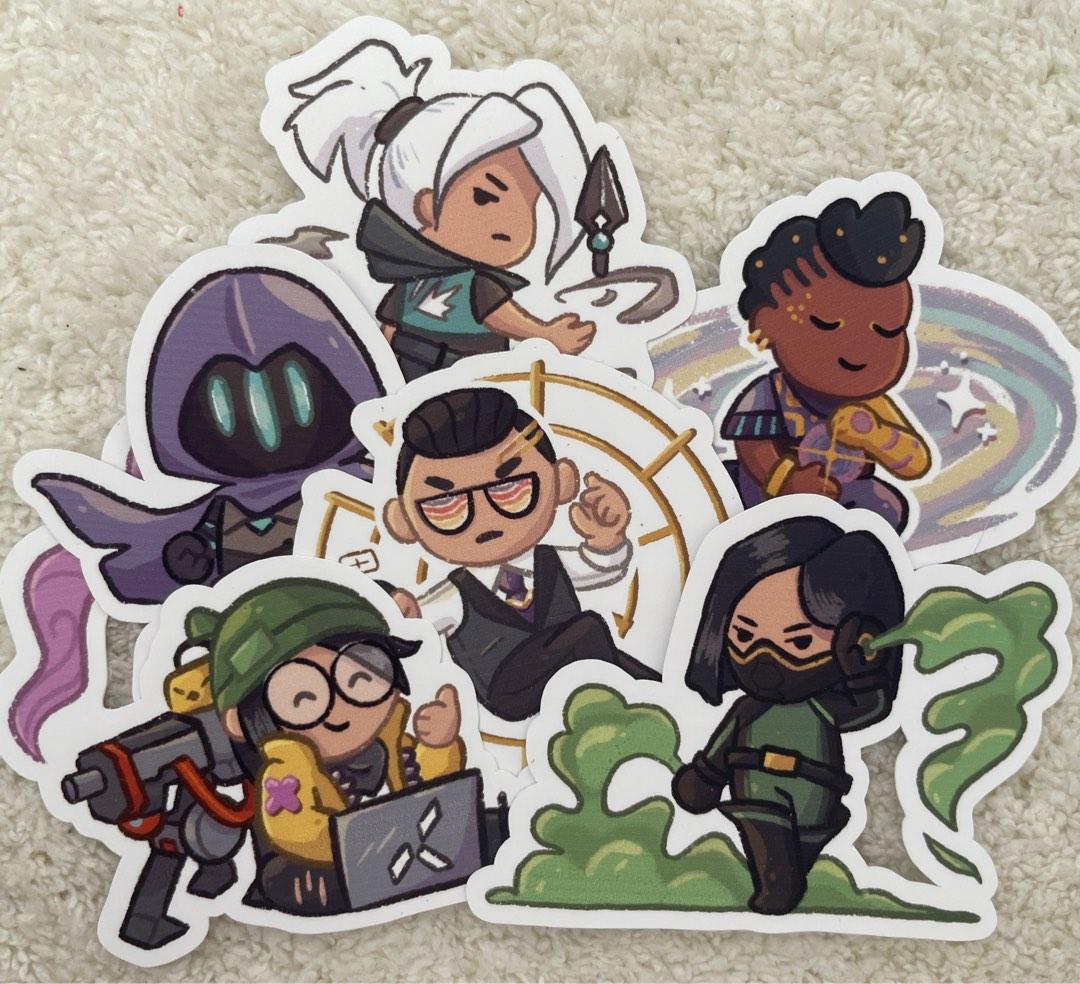 Cute Valorant Chibi Water-Resistant Matte Die Cut Sticker Bundle ...