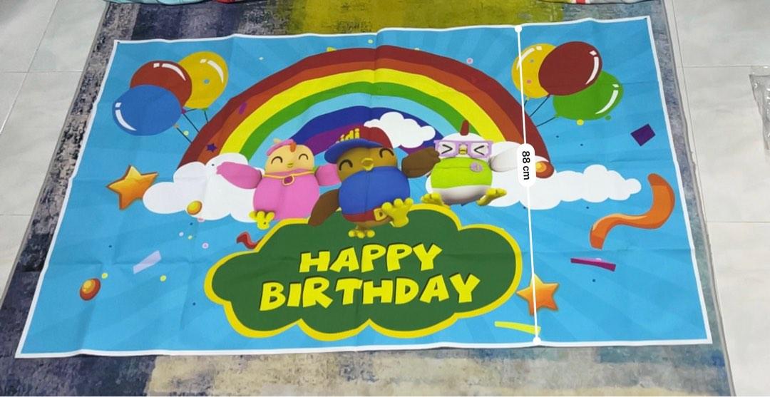 Didi & Friends birthday banner, Hobbies & Toys, Toys & Games on Carousell