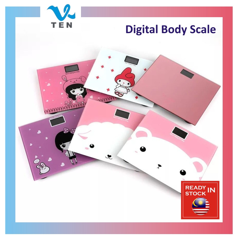 Digital Weighing Scale Body Scale Cute Cartoon Scale 180kgs, Health ...