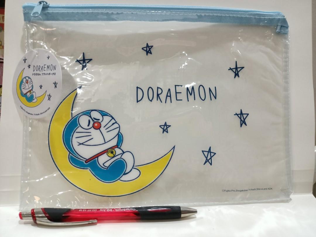 Doraemon Character Clear Flat Pouch, Women's Fashion, Bags & Wallets ...