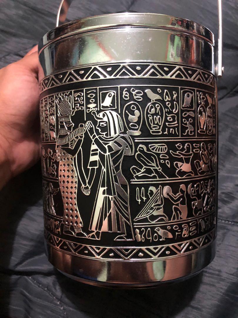Egyptian hieroglyph designed bucket, Hobbies & Toys, Memorabilia ...