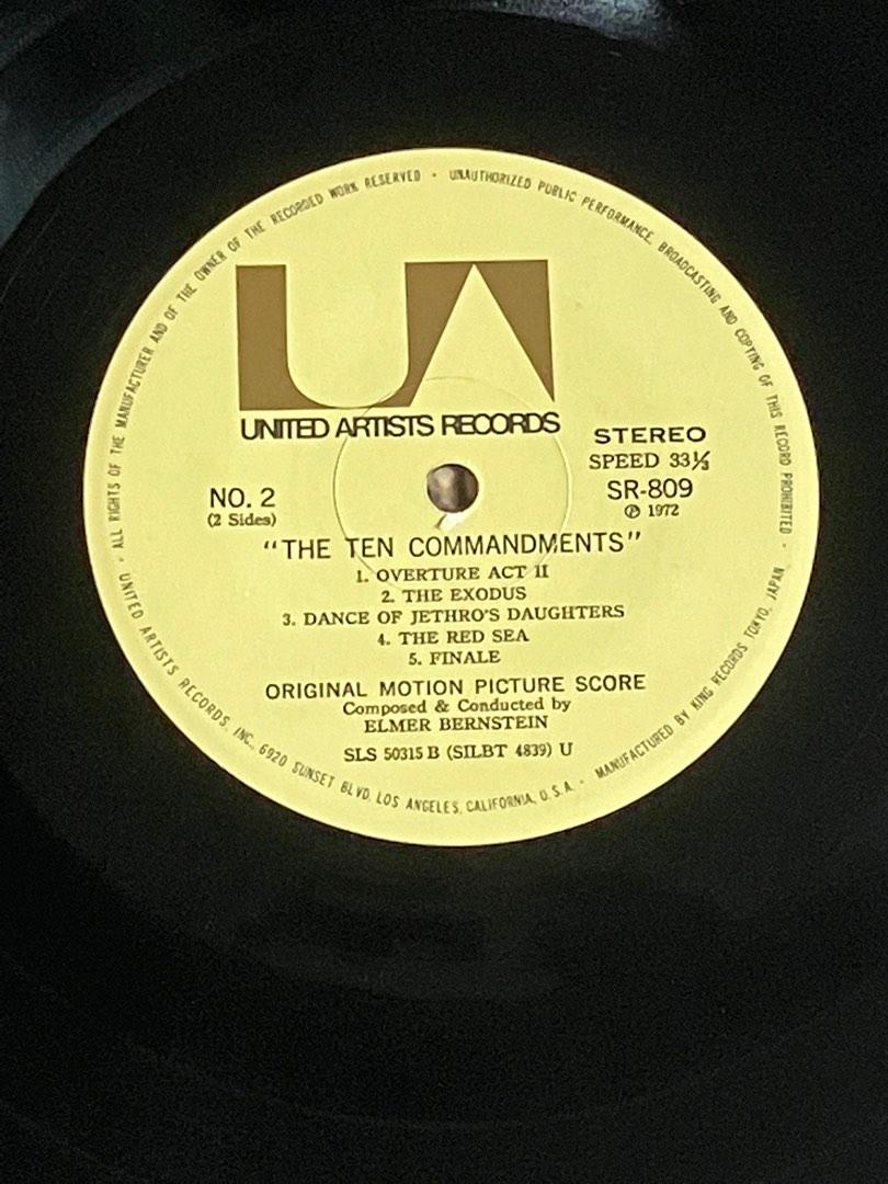ELMER BERNSTEIN The Ten Commandments OST Vinyl LP, Hobbies & Toys ...