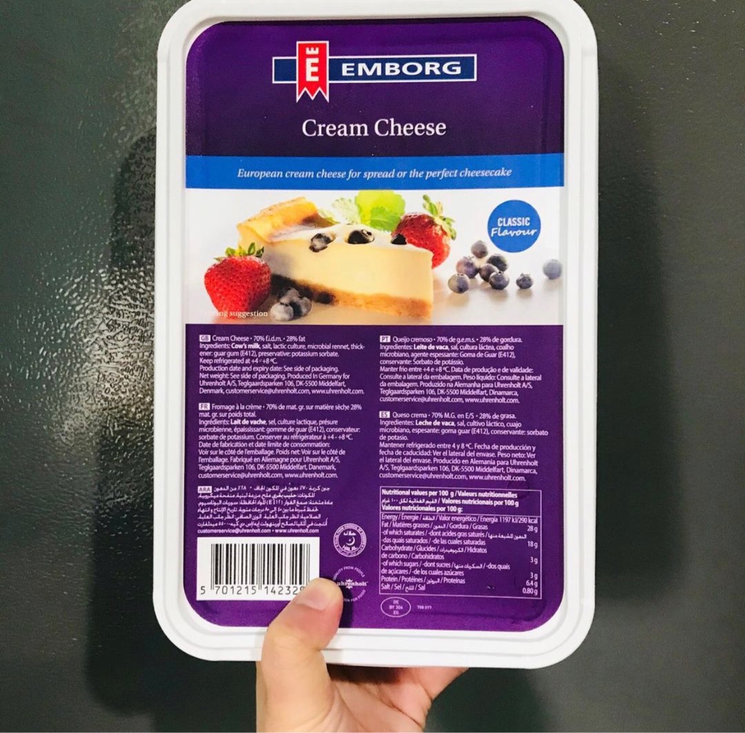 Emborg Cream Cheese 1.5kg tub, Food & Drinks, Chilled & Frozen Food on Carousell