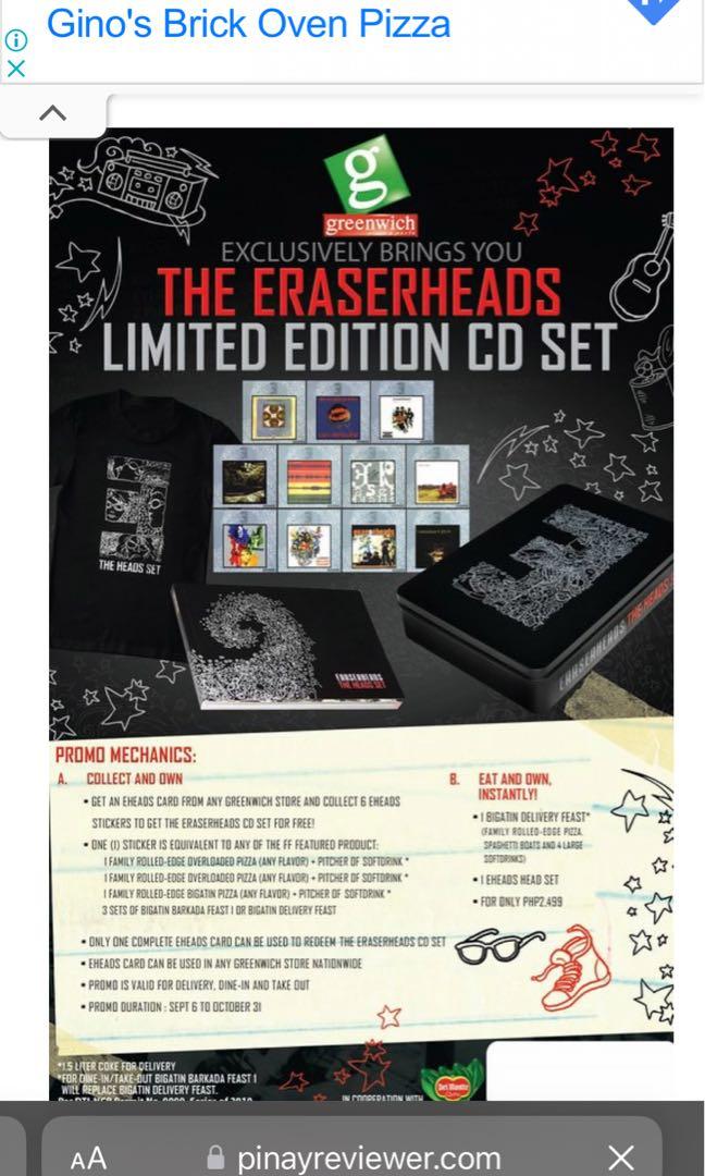 Eraserheads The Heads Set, Hobbies & Toys, Memorabilia & Collectibles ...