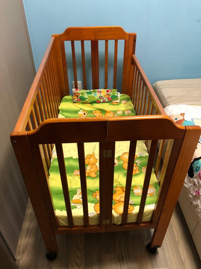 Foldable Baby Cot, Babies & Kids, Baby Nursery & Kids Furniture, Cots ...