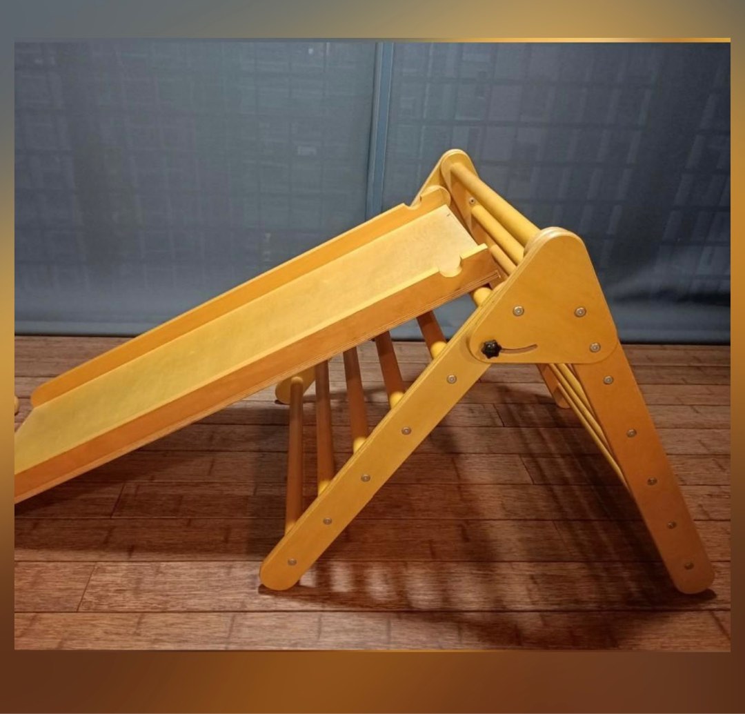 Foldable Pickler Triangle / solid wood / children slide / baby slide ...