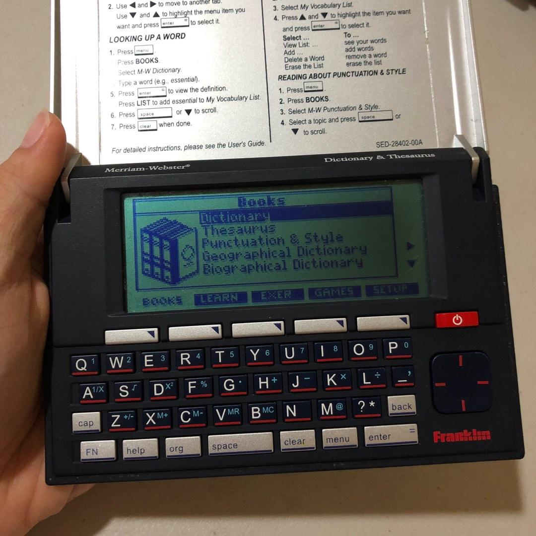 Franklin Merriam Webster Digital Dictionary (MWD-1500), Mobile Phones ...