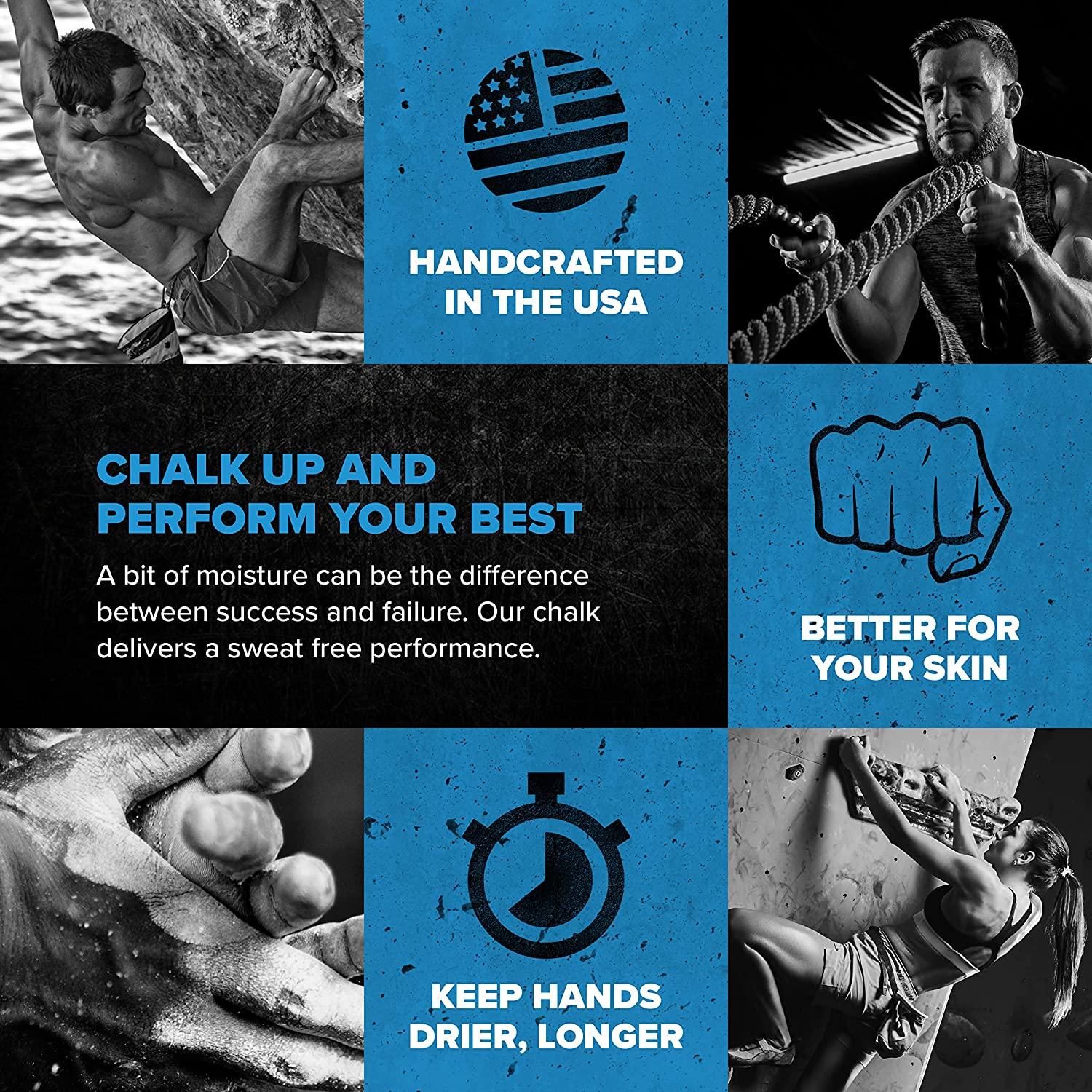 Friction Labs Premium Sports Chalk for Rock Climbing, Weight Lifting ...