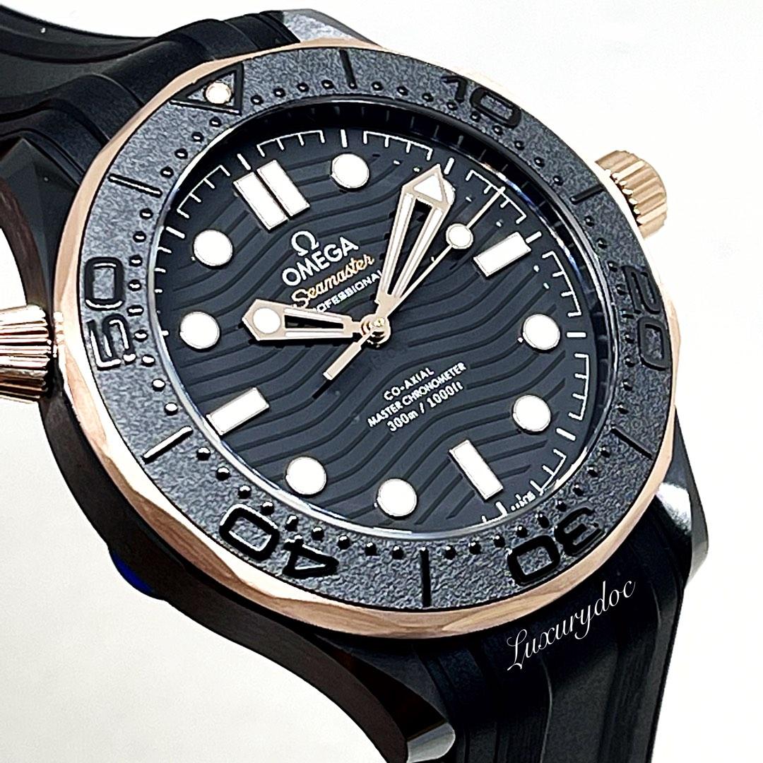 FS.BNIB OMEGA SEAMASTER DIVER 300M CO-AXIAL MASTER CHRONOMETER BLACK ...