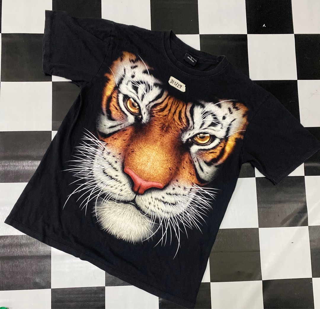 FULL PRINT HARIMAU, Men's Fashion, Tops & Sets, Tshirts & Polo Shirts ...