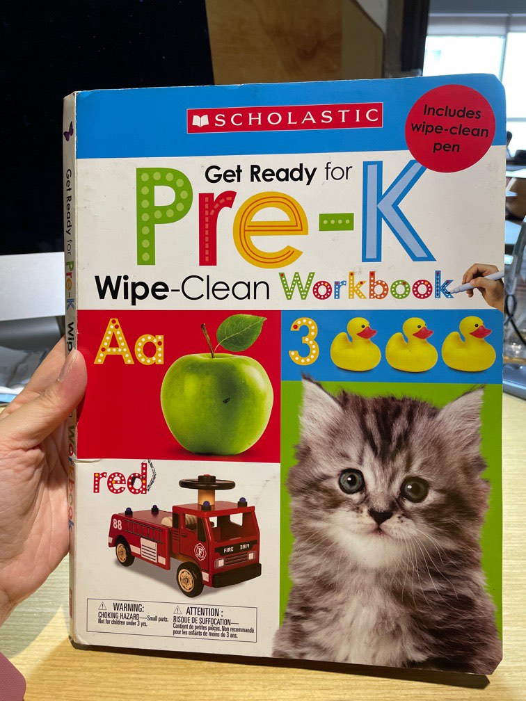Get ready for pre-k wipe clean workbook, Hobbies & Toys, Books ...