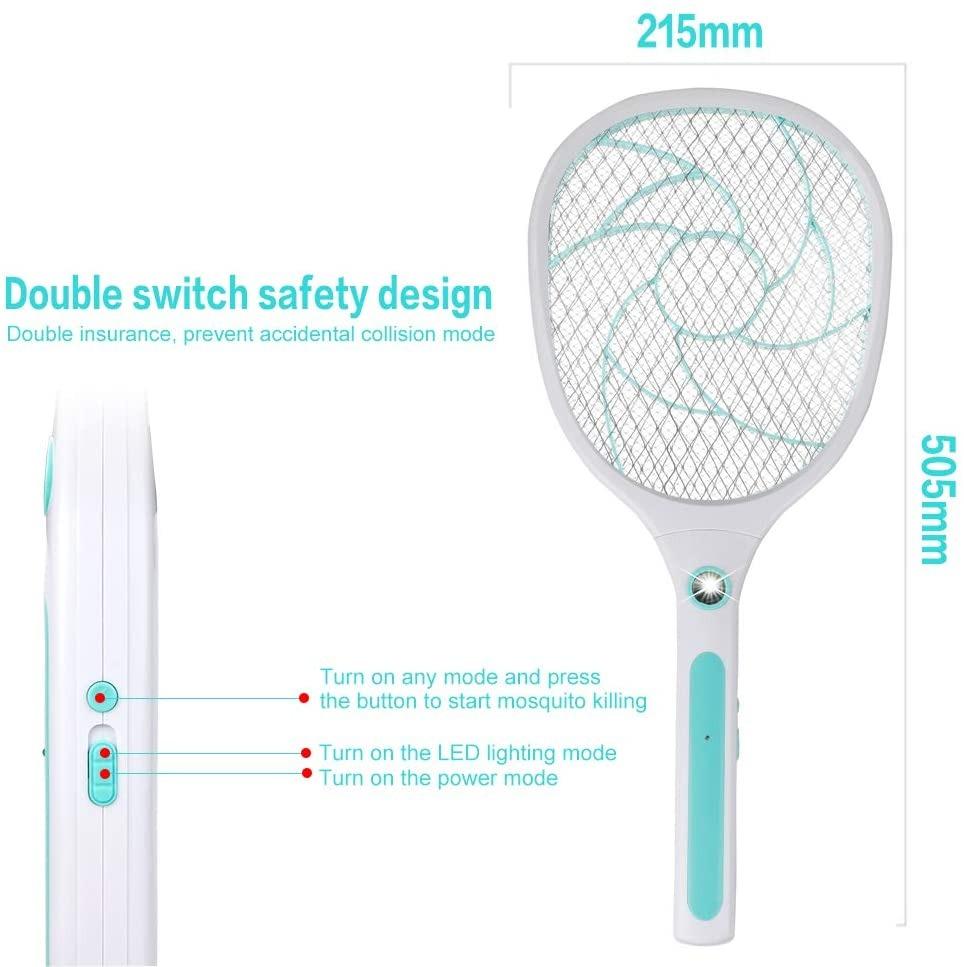 Homealexa Mosquito Bat Fly Swatter Zapper Killer, Electronic Swatter ...