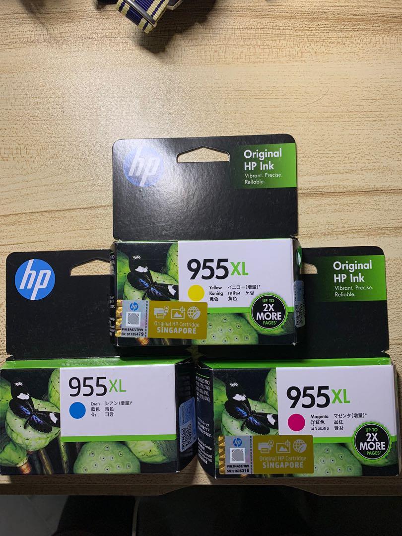 HP 955 XL Cyan / Yellow/ Magenta, Computers & Tech, Printers, Scanners & Copiers on Carousell