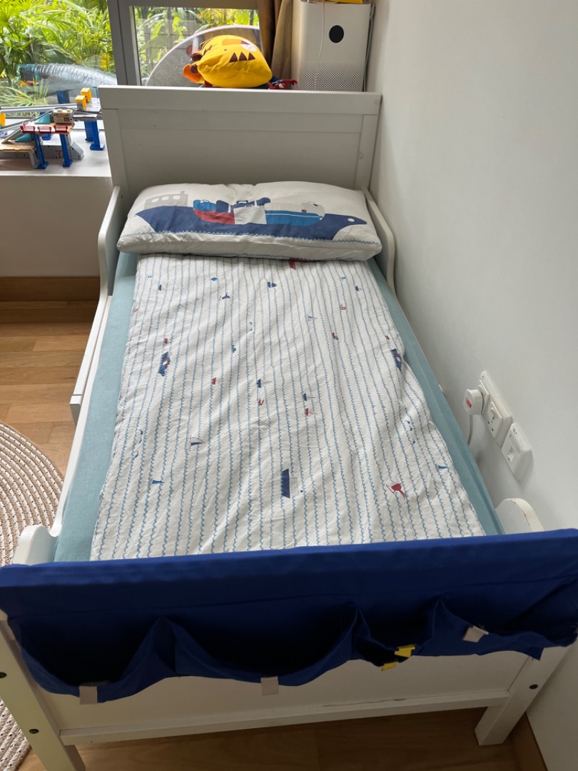 IKEA Extendable kids bed 80X200 with a Guard rail, Babies & Kids, Baby ...