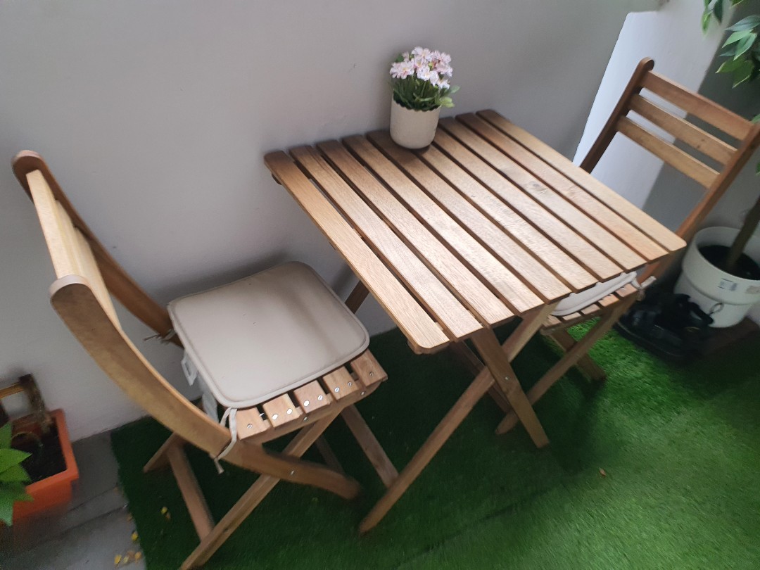 Ikea outdoor table set, Furniture & Home Living, Outdoor Furniture on ...