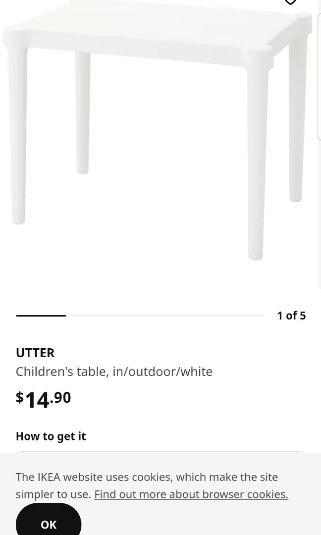 Ikea utter kids table, Furniture & Home Living, Furniture, Tables ...