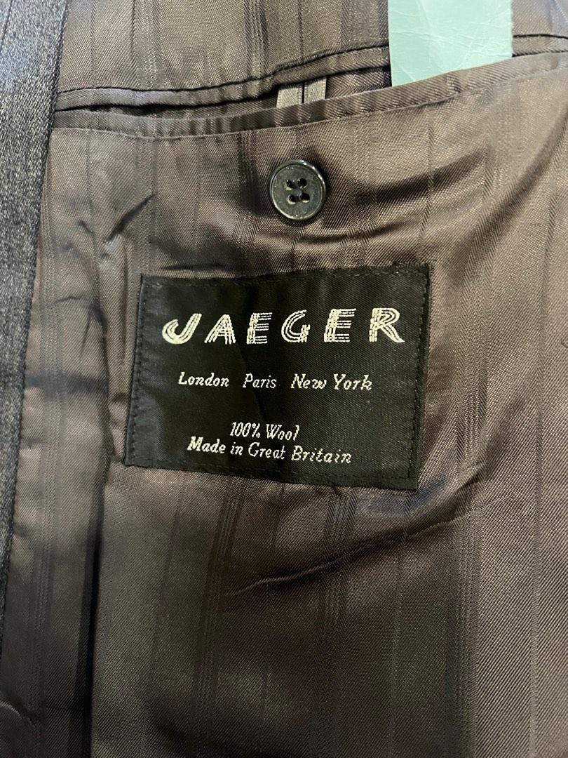 JAEGER Business Suit - dark grey blue striped , Men's Fashion, Coats ...