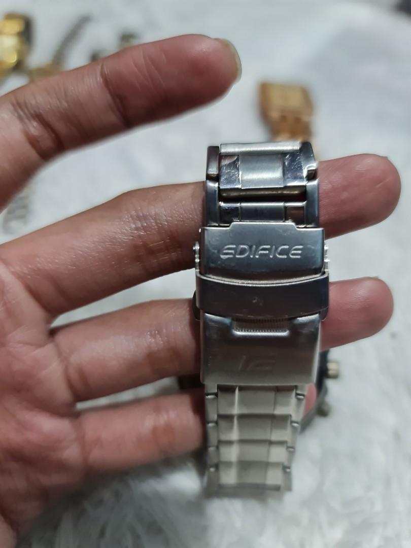 Jam tangan pria Edifice casio men water resistant 100m, Fesyen Pria ...