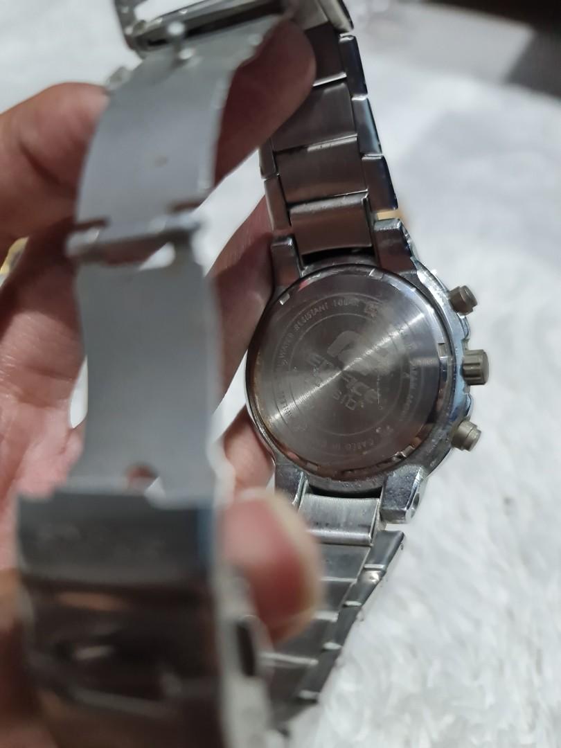 Jam tangan pria Edifice casio men water resistant 100m, Fesyen Pria ...