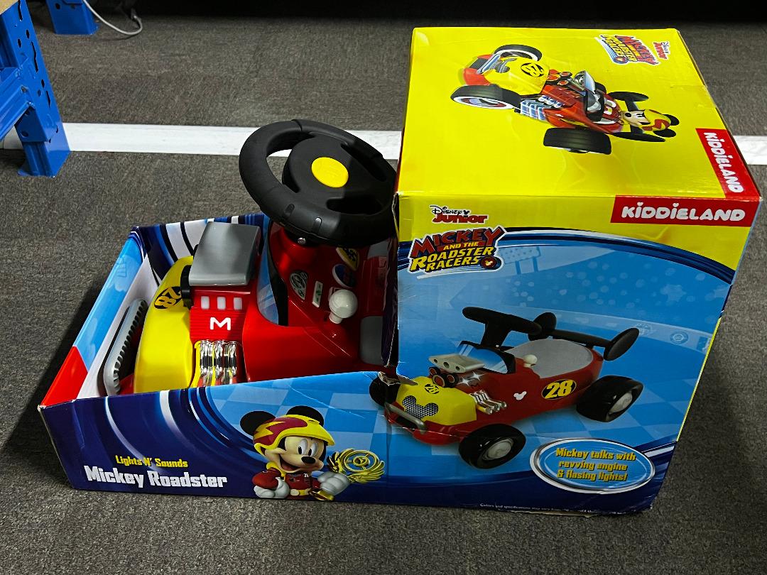 Kiddieland Disney Mickey Mouse Roadster Formula Racer Sound Activity ...