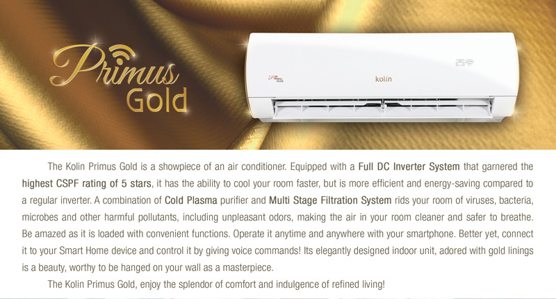 KOLIN PRIMUS GOLD FULL DC INVERTER SPLIT TYPE, TV & Home Appliances ...