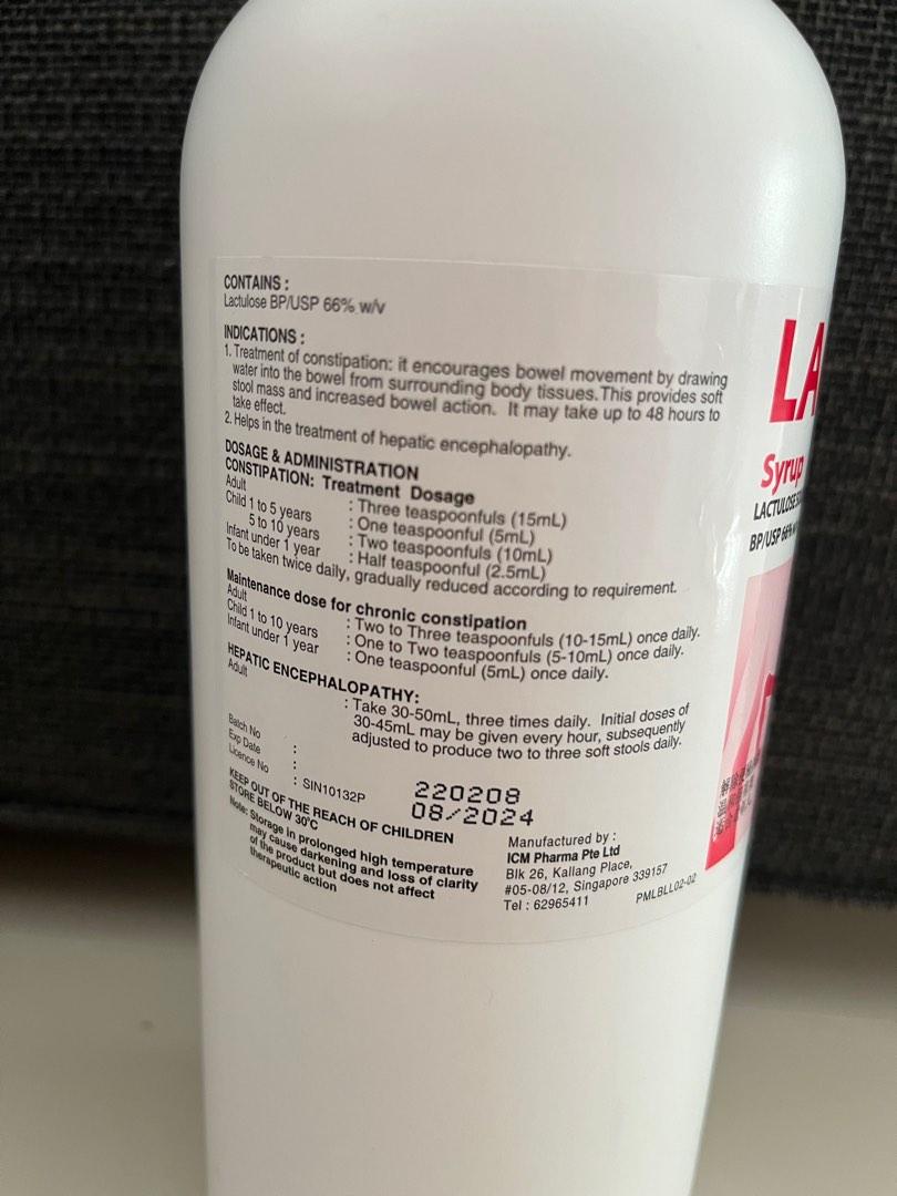 LACTUS Syrup 1000ml (2 bottles), Health & Nutrition, Health Supplements ...