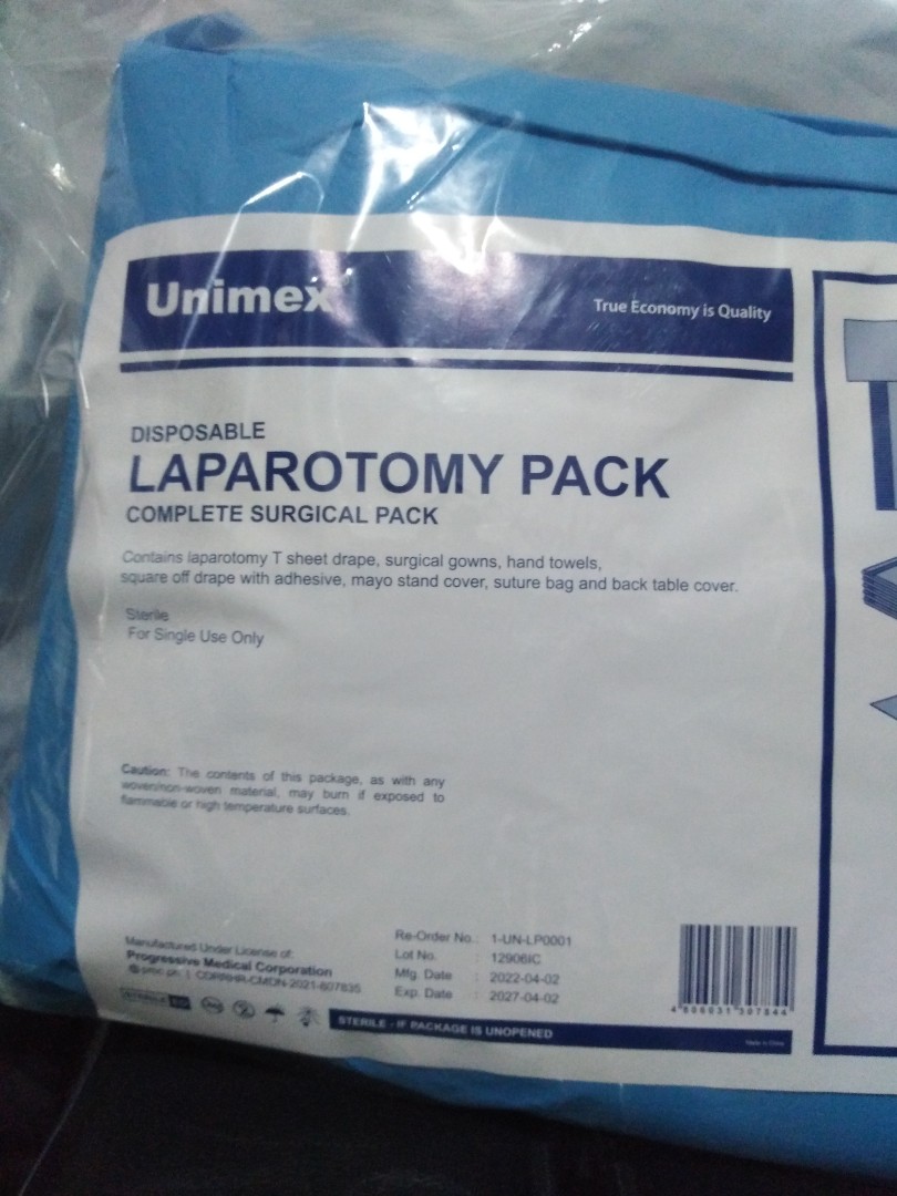 LAPAROTOMY pack, Health & Nutrition, Assistive & Rehabilatory Aids ...