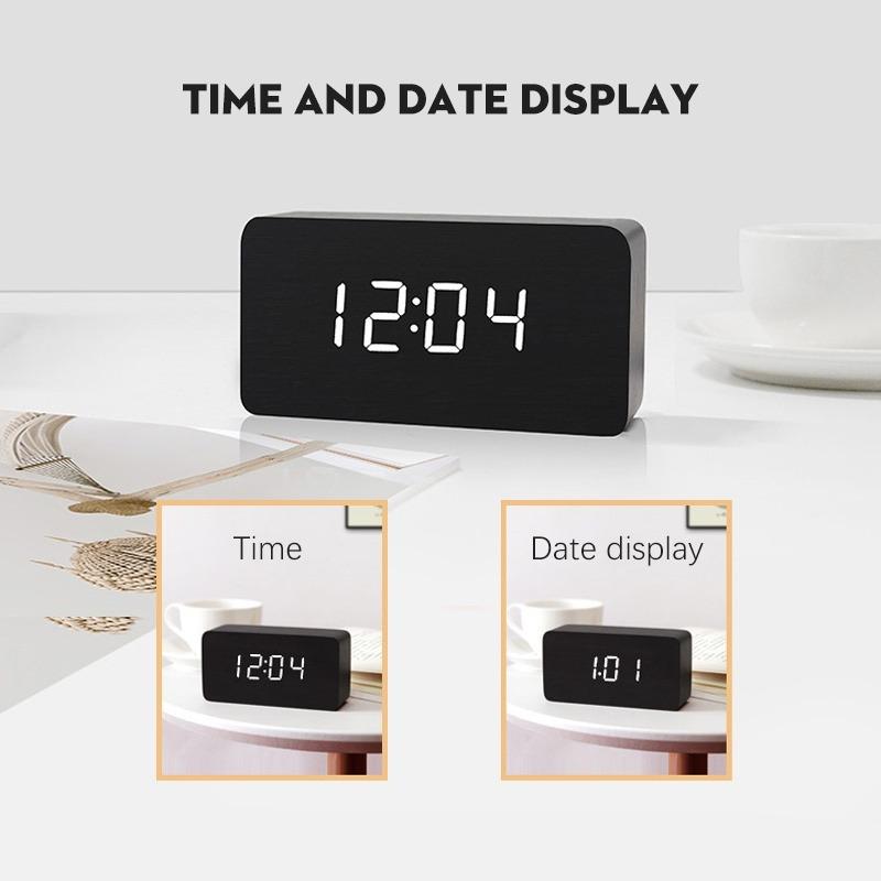 Led Alarm Clock Digital With Light Battery Operated Table Clock For ...