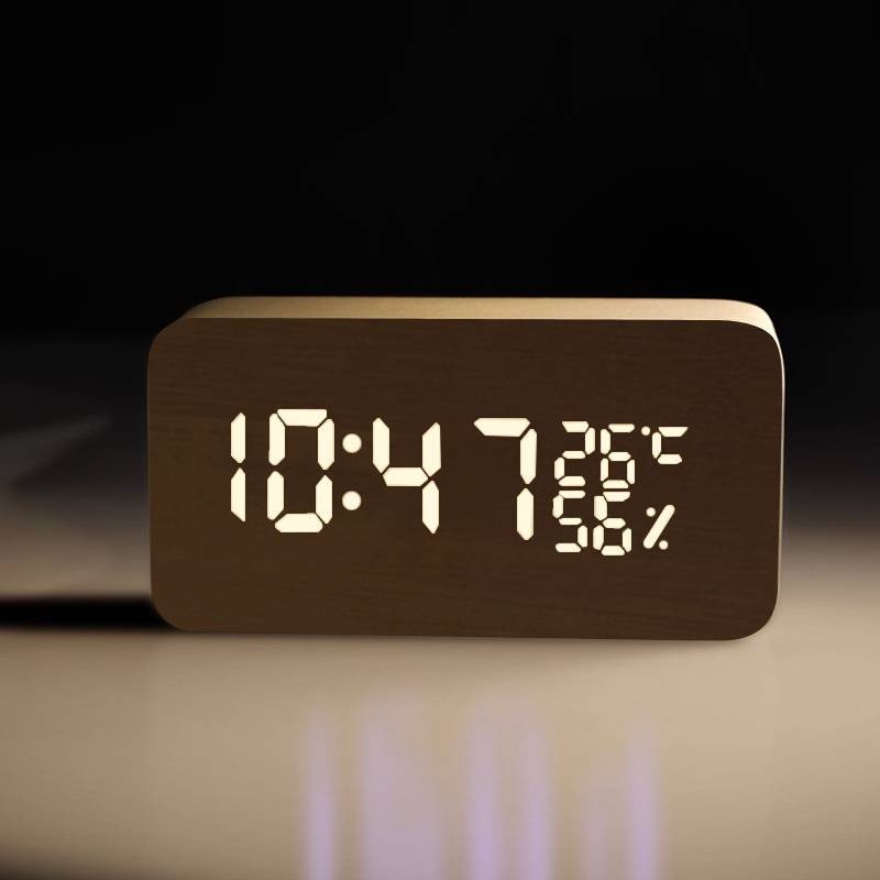 Led Alarm Clock Digital With Light Battery Operated Table Clock For ...