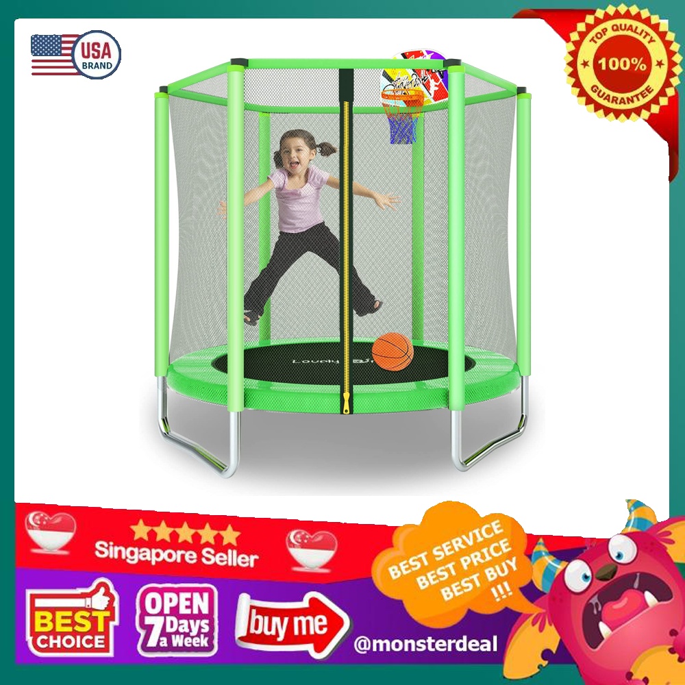 Lovely Snail 5FT Trampoline for Kids with Safety Enclosure Net ...