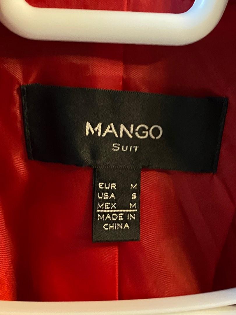 Mango Red Blazer | Medium, Women's Fashion, Coats, Jackets and ...