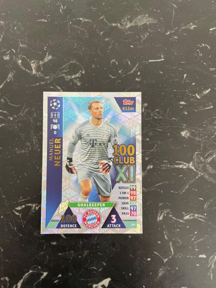Manuel Neuer 100 CLUB XI match attax 2018/19, Hobbies & Toys, Toys ...