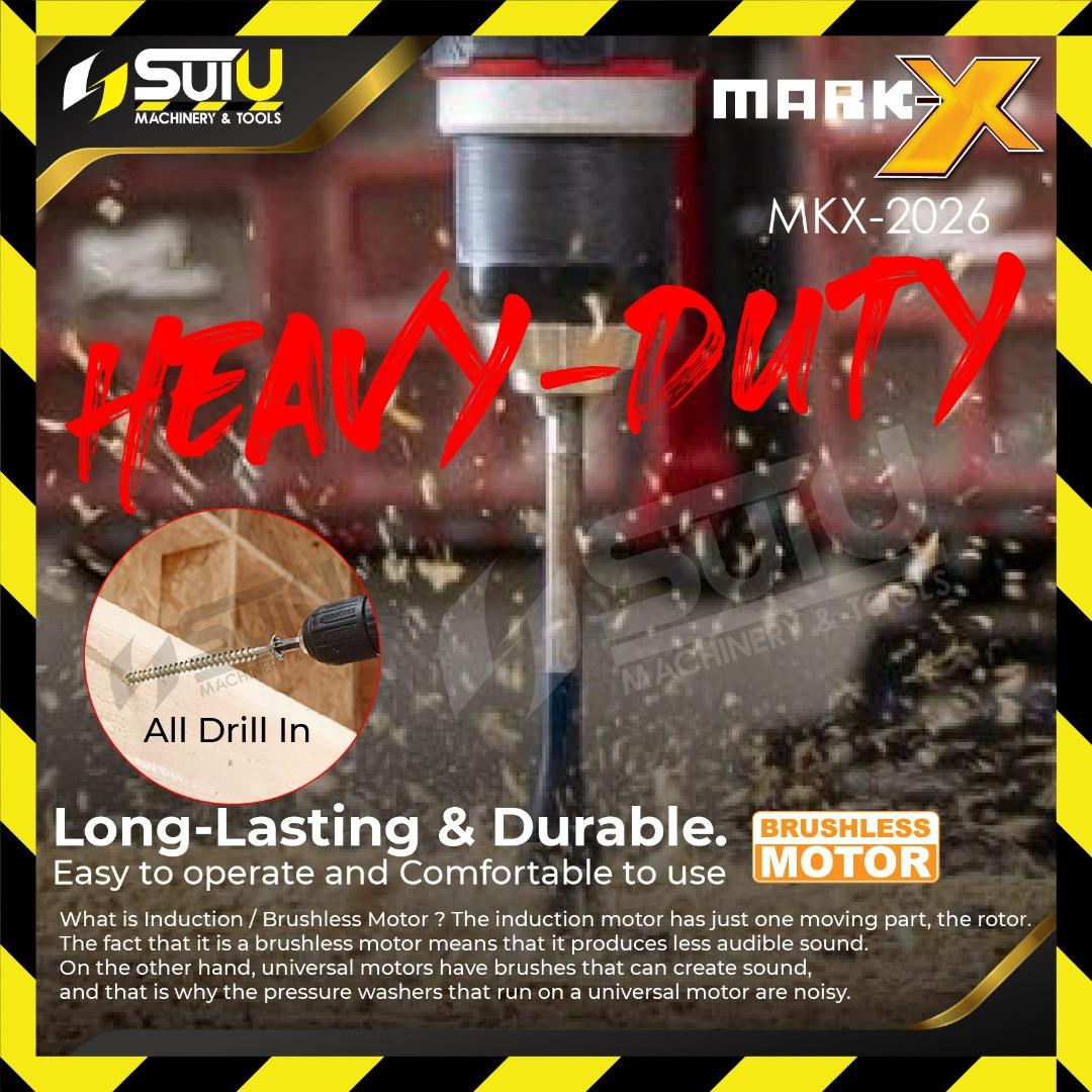 MARK-X MKX-2026 / MKX-2026-18.0V 18V Brushless Cordless Impact Drill w ...