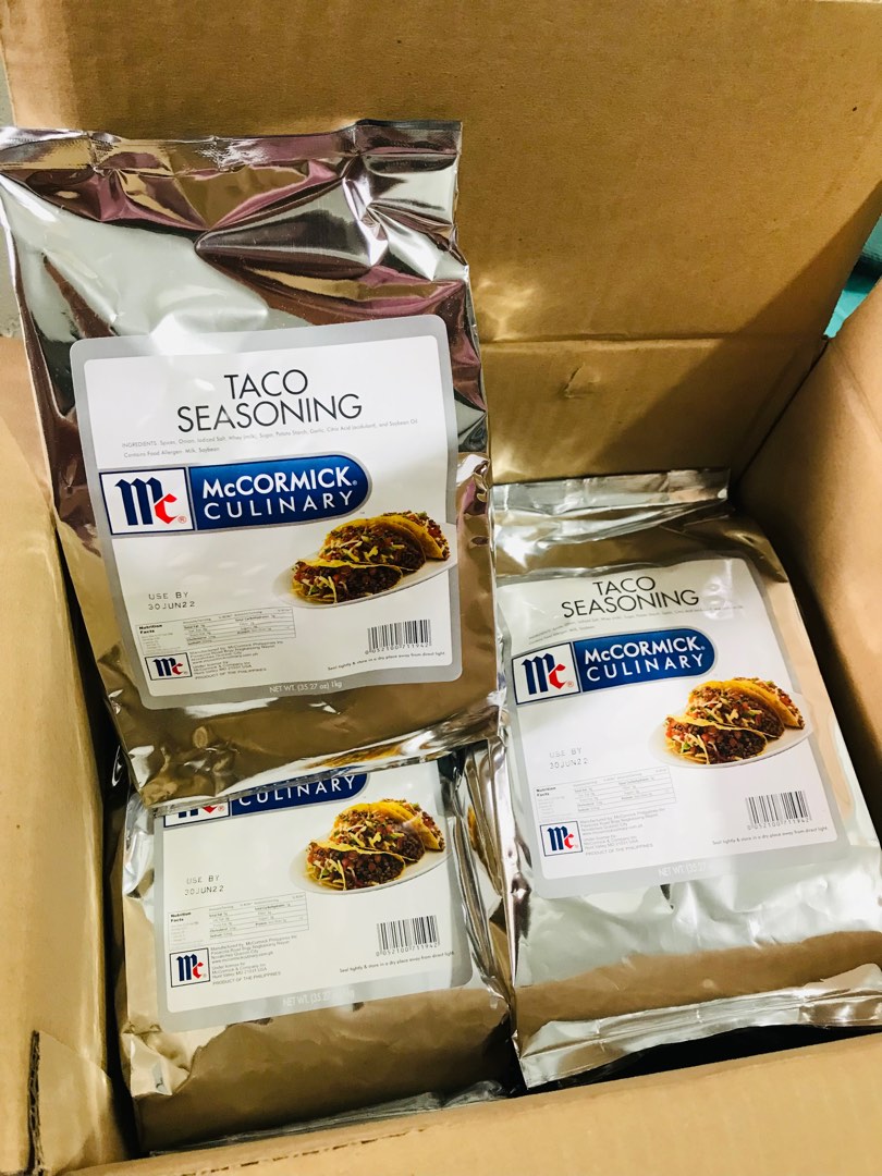 McCormick Taco Seasoning 1kg, Food & Drinks, Spice & Seasoning on Carousell
