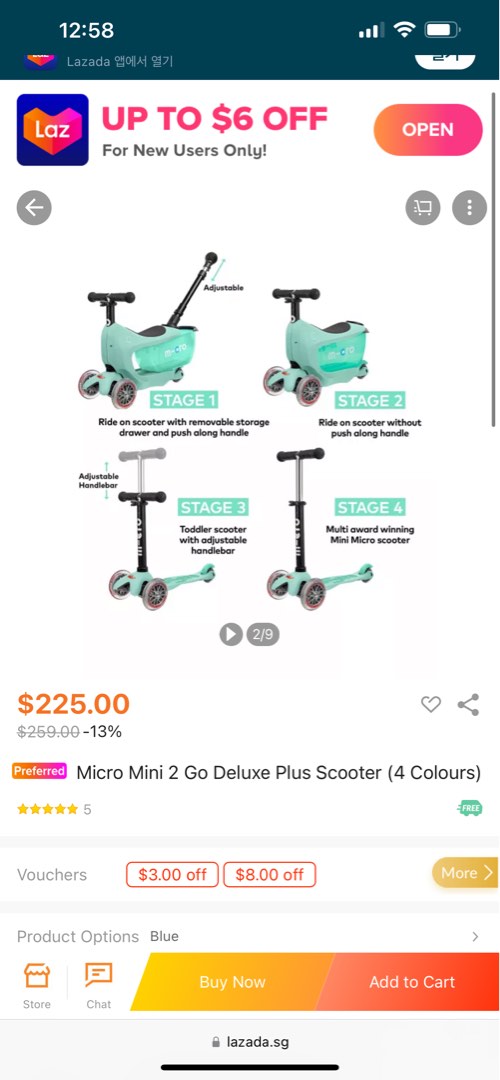 M-cro mini scooter , Babies & Kids, Going Out, Strollers on Carousell