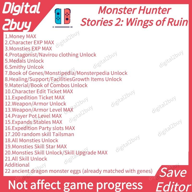 Monster Hunter Stories 2: Wings of Ruin Save Editor MHS2 Save Modding, Video Gaming, Video Games ...