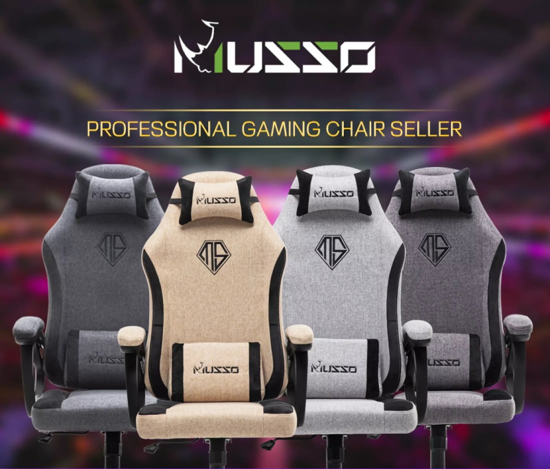 MUSSO Aeolus Series Fabric Computer Gaming Chair 109B, Computers & Tech ...